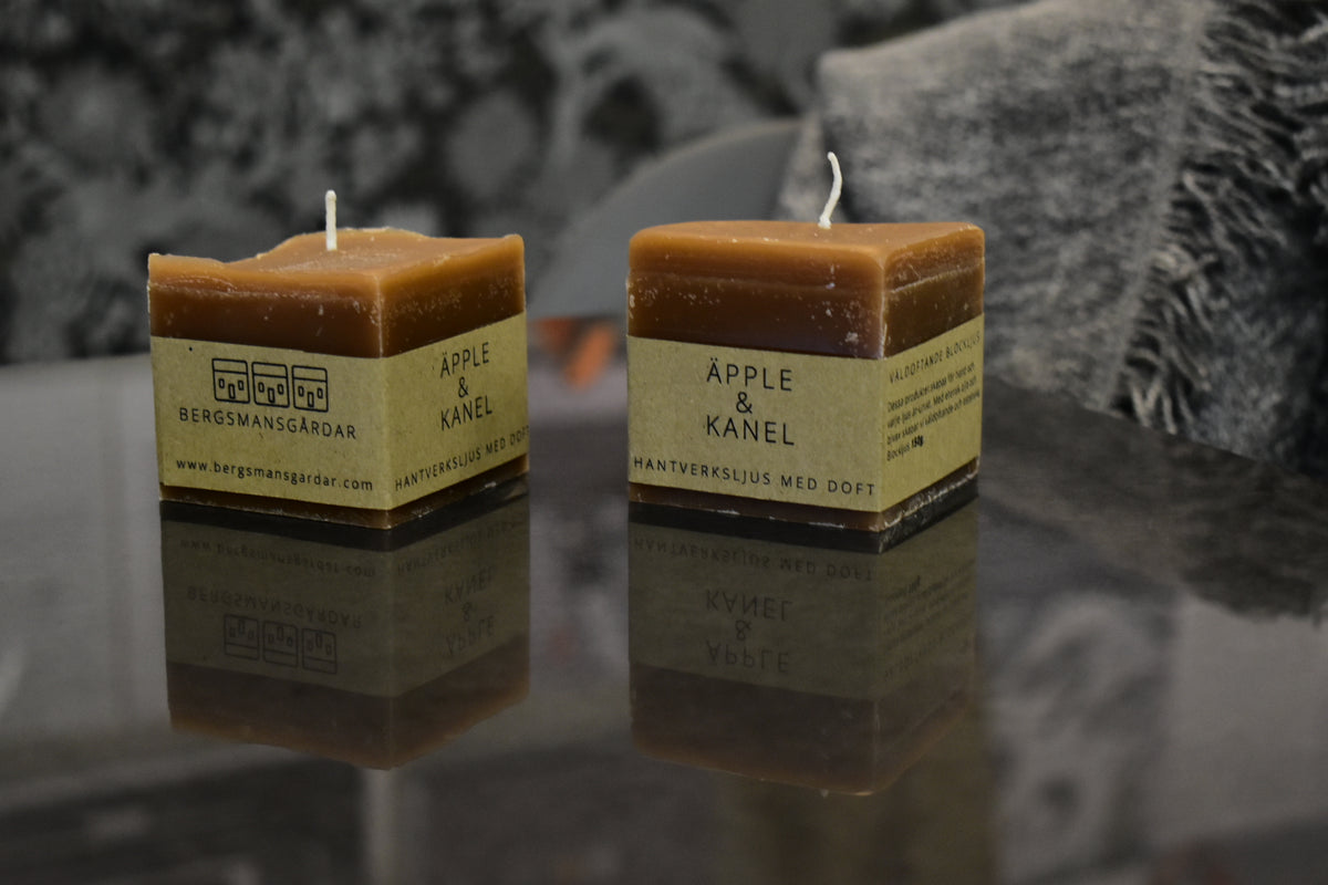 Blockljus med doft - Ljus - Äpple & Kanel - Bergsmansgardar.com ...